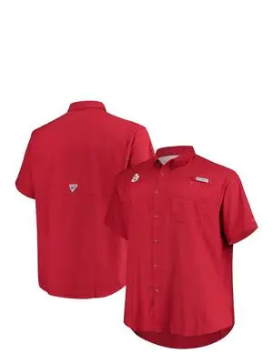 Columbia Oklahoma Sooners Big & Tall Tamiami Omni-shade Button-down Shirt - Crimson