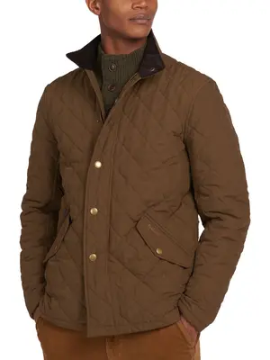 Barbour Shoveler Quilted Jacket Dark Sand