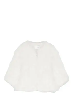 YVES SALOMON Yves Salomon Cropped Feather Jacket Blanc