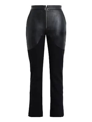 Wolford Straight Leg Pants With Coated Fabric Detail - Black
