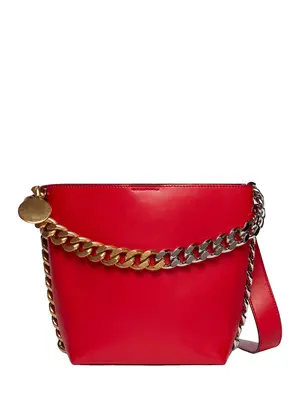 Stella McCartney Frayme Bucket Bag Bright Red