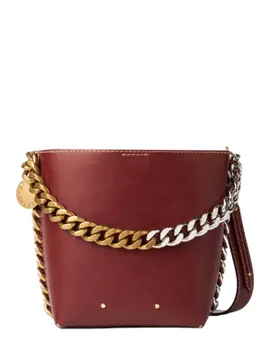 Stella McCartney Frayme Bucket Bag Cherry