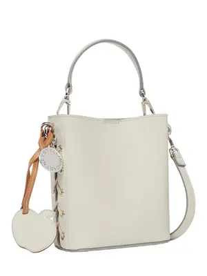 Stella McCartney Frayme Bucket Bag Clay White