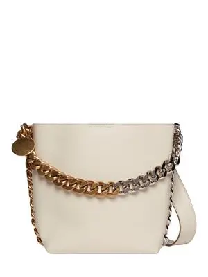 Stella McCartney Frayme Bucket Bag Pure White