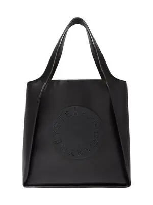 Stella McCartney Stella McCartney Stella Logo Square Tote Black