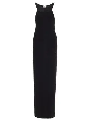 Eterne Stretch Cotton-blend Maxi Dress - Black