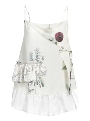 SEMICOUTURE Floral Print Camisole - White