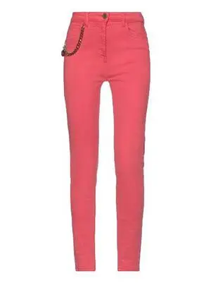Elisabetta Franchi Skinny Jeans With Detachable Application Red