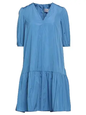 VIOLANTI VIOLANTI Mini Trapeze Dress Blue