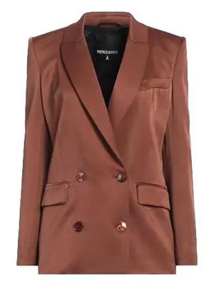 Patrizia Pepe Double-Breasted Blazer Brown