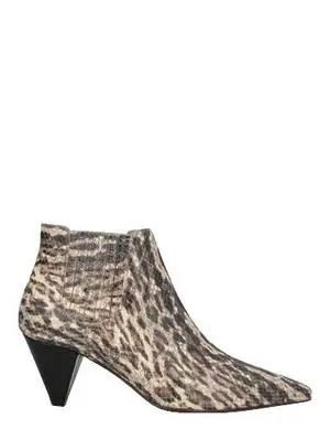 TOD'S Ankle Boots In Leather With Snakeskin Print - Beige