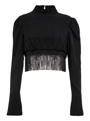 PACO RABANNE Rabanne Embellished Crop Top