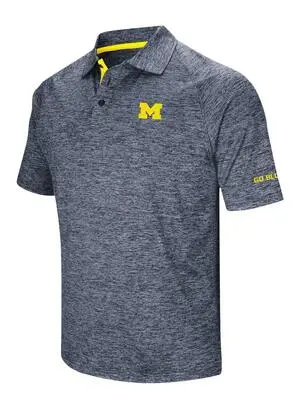COLOSSEUM Michigan Wolverines Big & Tall Down Swing Polo - Navy