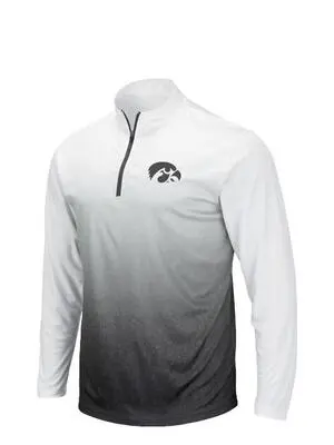 COLOSSEUM Iowa Hawkeyes Magic Team Logo Quarter-zip Jacket - Gray