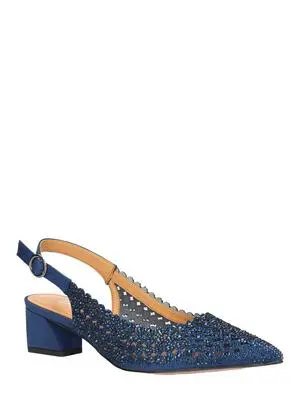 J. Reneé Pranil Pointed-toe Slingback Pump - Navy