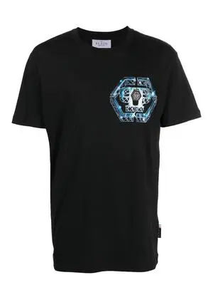 Philipp Plein Logo Print T-shirt - Black