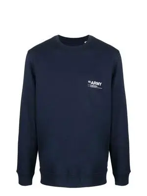 YVES SALOMON Organic-cotton-blend Sweatshirt - Blue