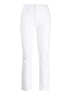 Paige Slim-cut High-waist Jeans - White