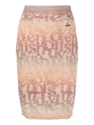 VIVIENNE WESTWOOD Vivienne Westwood Logomania Knitted Pencil Skirt