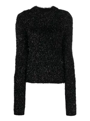 Alberta Ferretti Glittered Jumper - Black