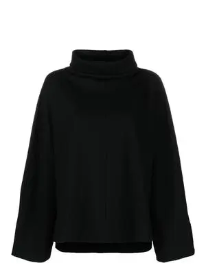 Issey Miyake Mock-neck Wide-sleeved Top - Black