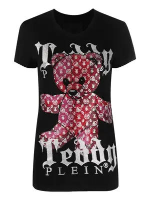 Philipp Plein Monogram Teddy-print T-shirt - Black