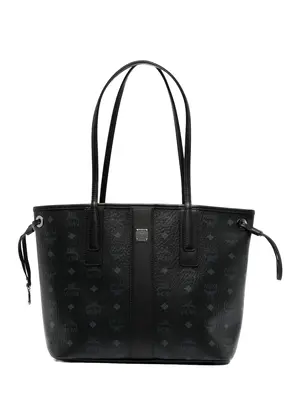 Mcm Small Liz Reversible Tote Bag - Black