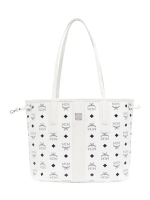 Mcm Small Liz Reversible Tote - White