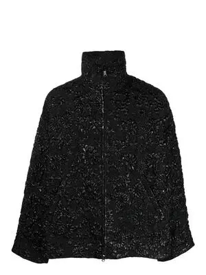Valentino Garavani Floral-jacquard Brocade-effect Jacket - Black