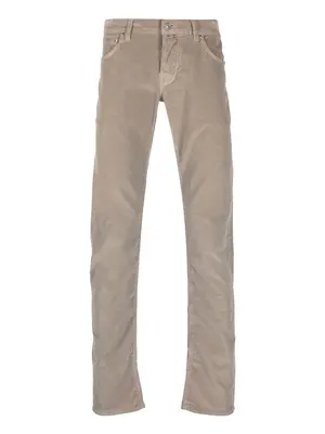 Jacob Cohen Corduroy Slim-fit Trousers - Brown