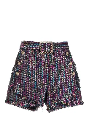 EDWARD ACHOUR PARIS Edward Achour Paris Metallic Tweed Shorts Multicolour