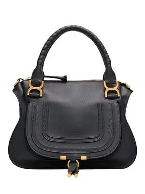 Chloé Marcie Medium Satchel Bag Black Navy