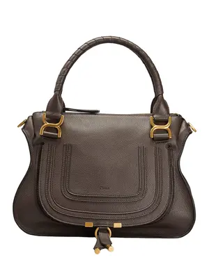Chloé Marcie Medium Satchel Bag Bold Brown