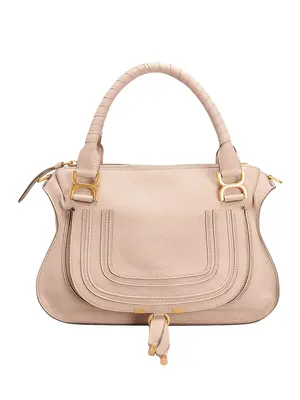 Chloé Marcie Medium Satchel Bag Nomad Beige