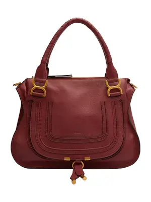 Chloé Marcie Medium Satchel Bag Ruby