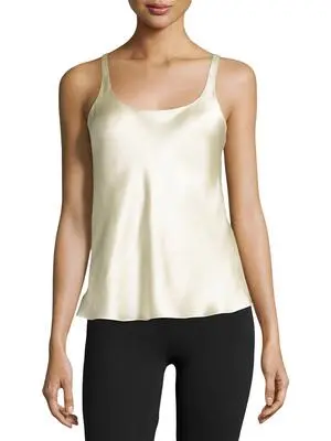 Natori Silk Satin Tank Warm White