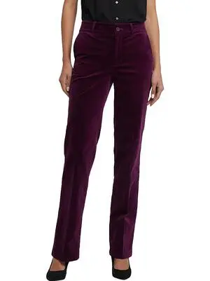 NYDJ Straight Leg Velvet Pants - Plum