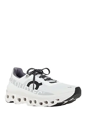 On Cloudmonster Road Running Sneakers Undyed White
