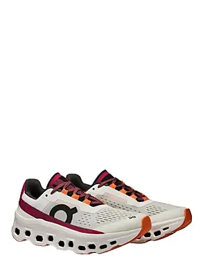 On Cloudmonster Road Running Sneakers Undyed White/aurora