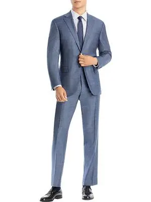 Canali Siena Sharkskin Classic Fit Suit - Blue