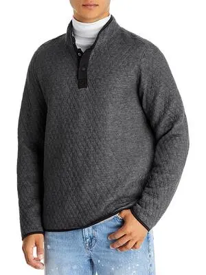 Marine Layer Corbet Reversible Quilted Pullover - Charcoal