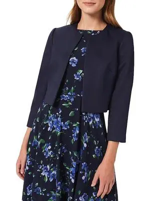 HOBBS LONDON Elize Cropped Jacket - Midnight Navy
