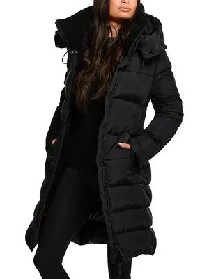 Sam. Savannah Hooded Puffer Coat - Black
