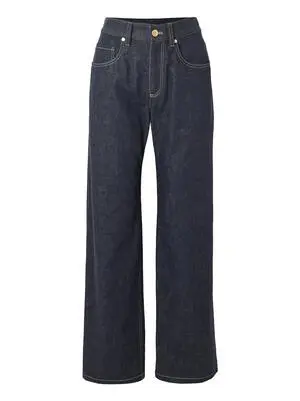 Brunello Cucinelli High-rise Straight-leg Jeans - Blue