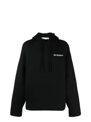 Off-White Logo-print Hoodie - Black