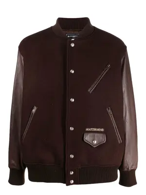 MASTERMIND WORLD Two-tone Bomber Jacket - Brown