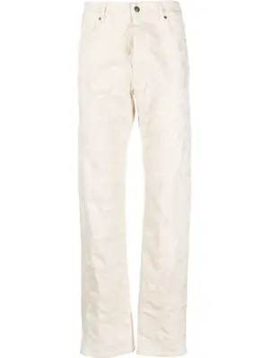 424 Bleach-wash Straight-leg Jeans - Neutrals