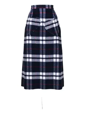 NATASHA ZINKO Natasha Zinko Checked Wool Midi Skirt