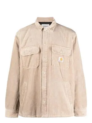 Carhartt Work In Progress Logo-patch Buttoned Shirt - Brown