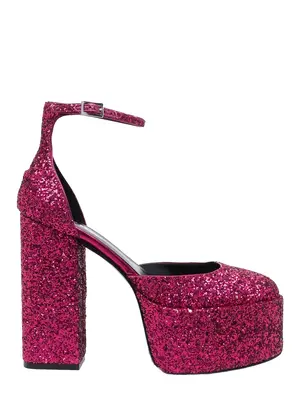 Paris Texas 140mm Glitter-embellished Platform Pumps - Pink